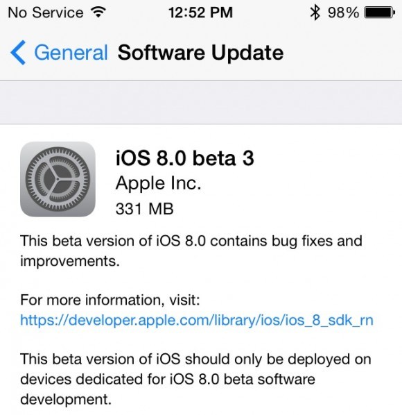 Apple、開発者向けにiOS8 Beta 3をリリース～iCloud Drive設定画面が登場 - ライブドアニュース