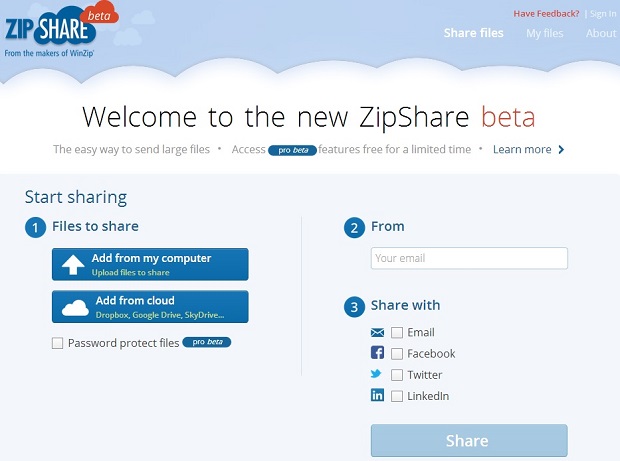WinZipから複数のクラウドストレージをまとめて管理するZipShareサービス、ファイルは自動でZIP化 - ライブドアニュース