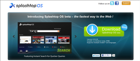 Windowsマシン向けブラウザベースのOS 「Splashtop OS」 β無料ダウンロードサービス開始 - ライブドアニュース