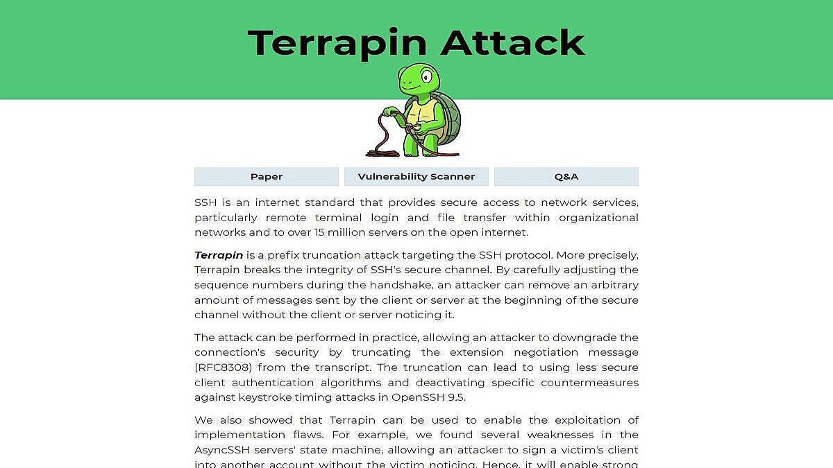 SSHのセキュリティを弱体化させる新しい攻撃手法「Terrapin」に注意 (2023年12月25日掲載) - ライブドアニュース
