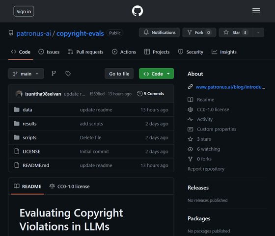 AIによる著作権侵害を調べるPatronus AIの「CopyrightCatcher」によるとGPT-4の出力の44％が著作権で保護されたコンテンツで他の大規模言語モデル(LLM)と比べて ...