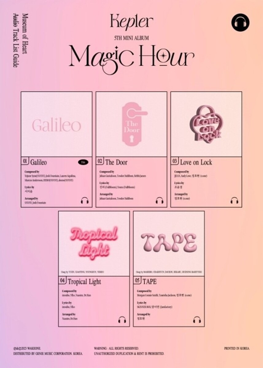 Kep1er、5thミニアルバム「Magic Hour」トラックリストを公開…タイトル曲は「Galileo」 - ライブドアニュース