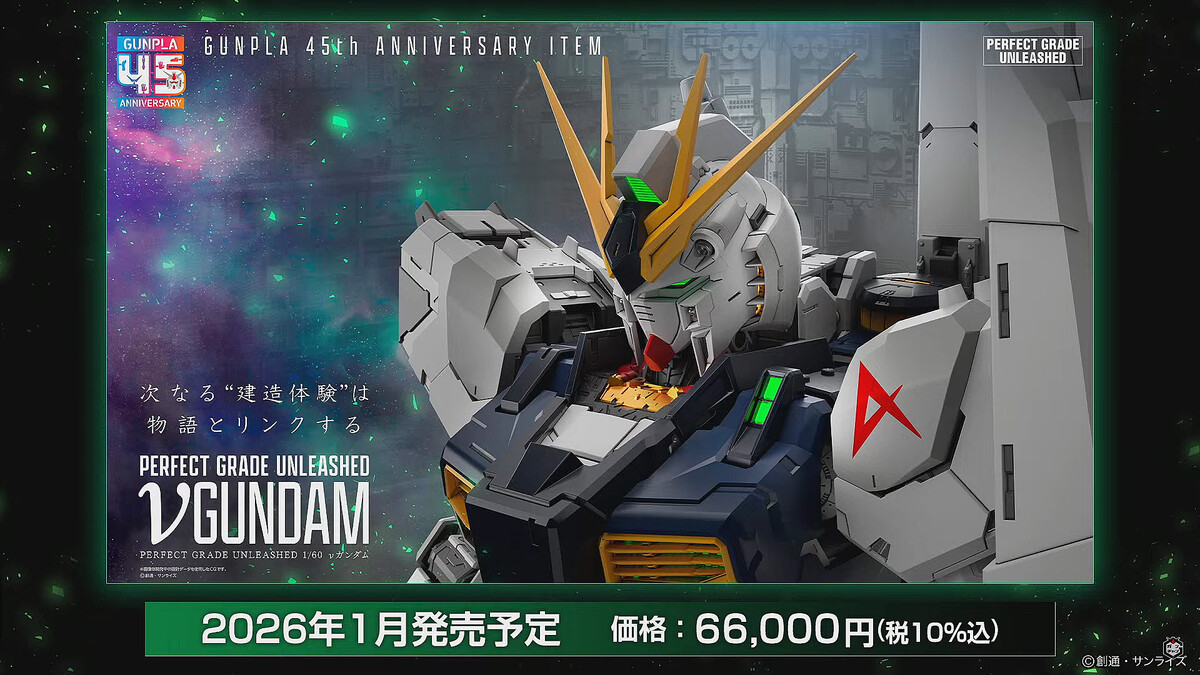 「PERFECT GRADE UNLEASHED 1/60 νガンダム」詳細情報が公開【#ガンプラ45周年】フィン・ファンネルの連結機構や ...