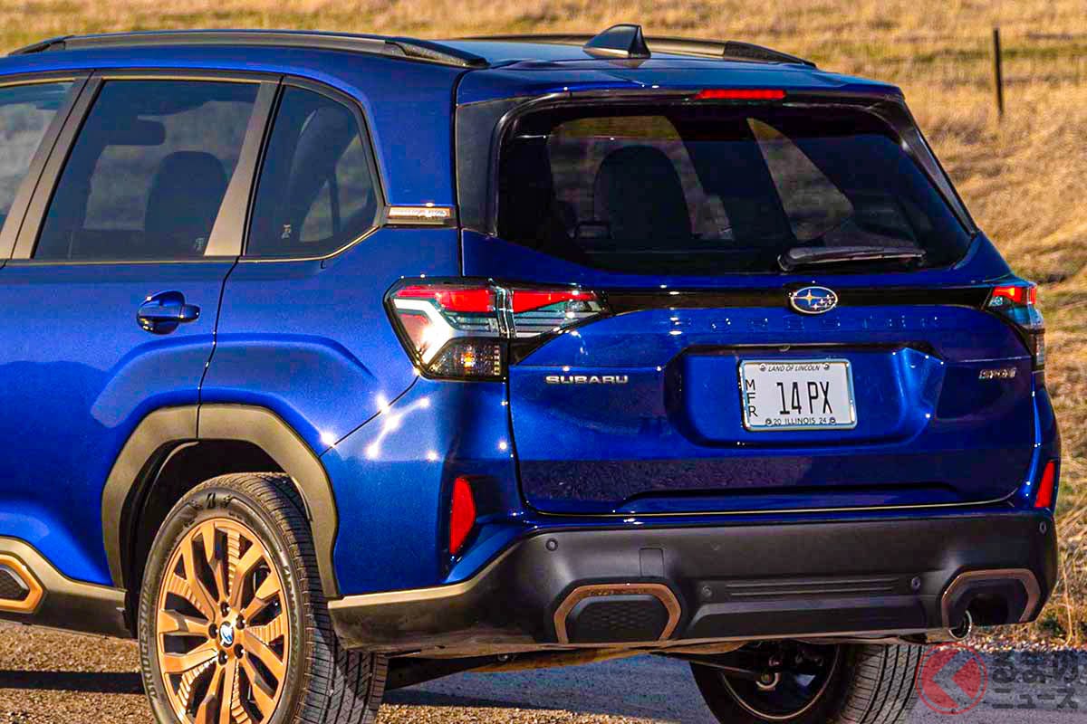 スバル新型「SUV」公開！ 5年ぶり全面刷新の「6代目」に“新ハイブリッド”搭載！ 全長4.7m級の「新フォレスター」米に登場 - ライブドアニュース