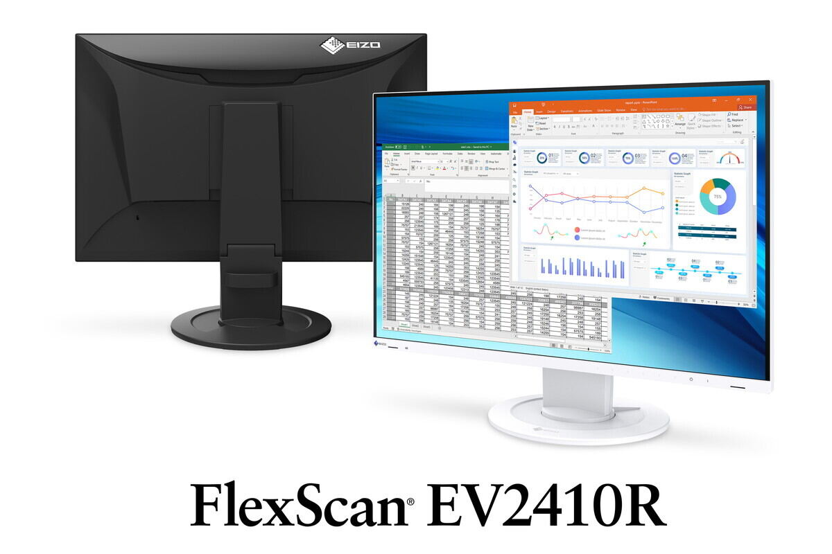 EIZO、DVI-D・D-Sub接続もしっかり対応の24.1型モニター「FlexScan EV2410R」 - ライブドアニュース