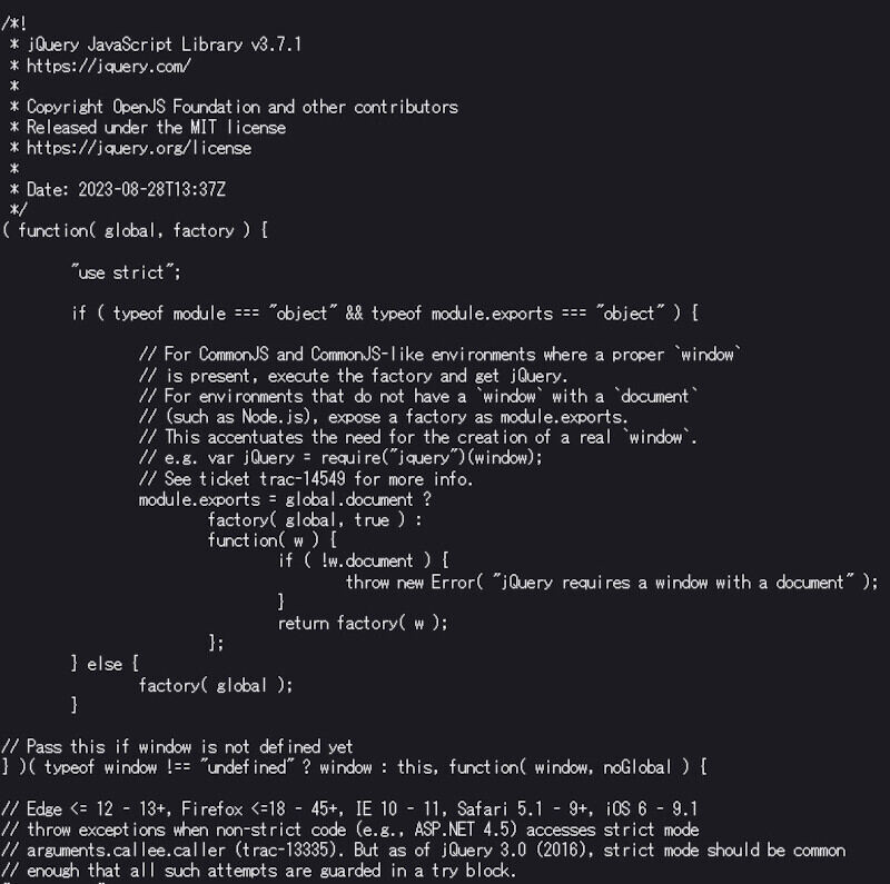 Slim版も追加されたJavaScriptライブラリ「jQuery 3.7.1」リリース - ライブドアニュース