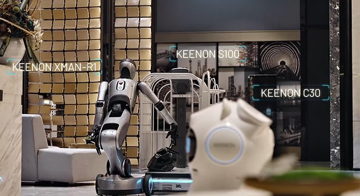 【画像】KEENONがセミヒューマノイド「XMAN-R1」を発表 配膳ロボットなど既存製品群と連携する動画も公開 12/12 - ライブドアニュース