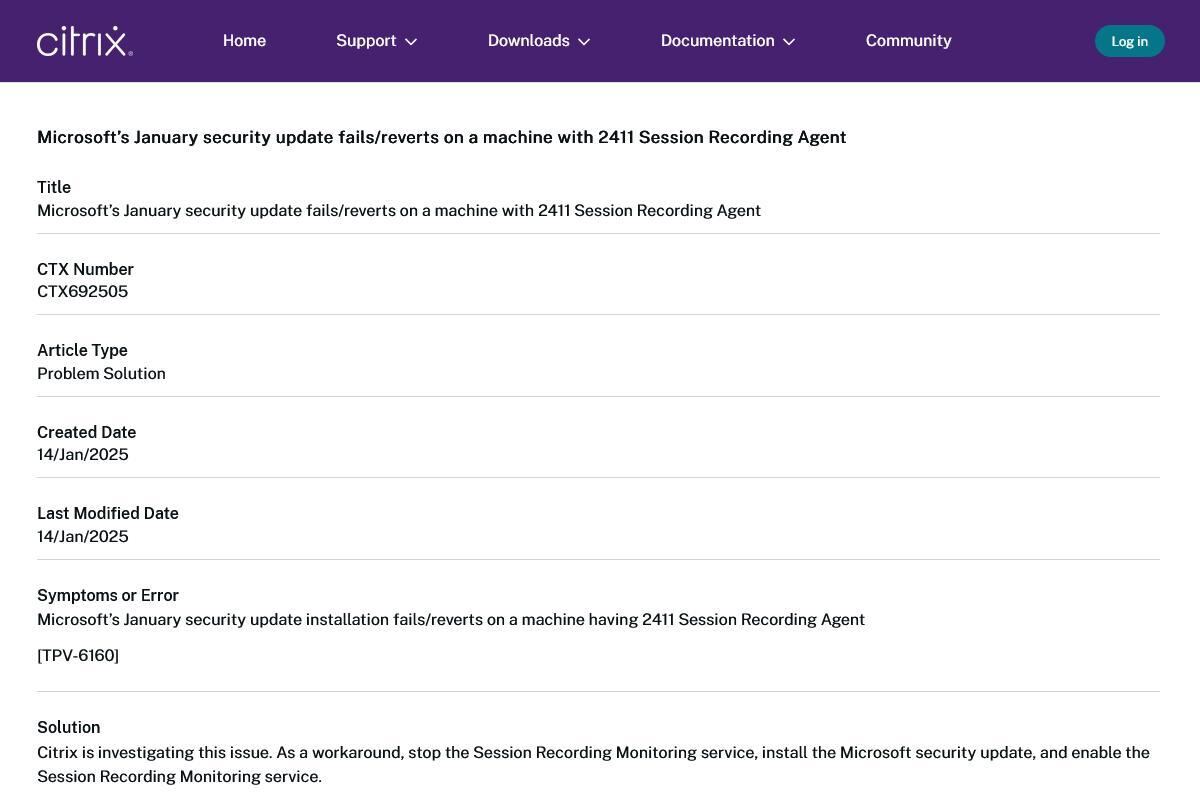 Citrix製品に1月のWindows更新プログラムをインストールできない不具合 - ライブドアニュース