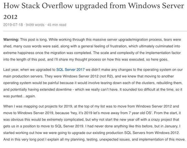 Stack Overflow、Windows Server 2012アップデートで得たプラクティス公開 - ライブドアニュース