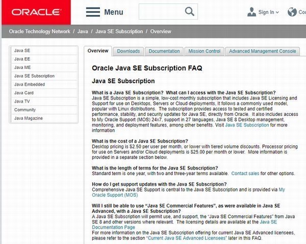 Oracle、Java SEの月額課金のサブスクリプション・モデル発表 - ライブドアニュース