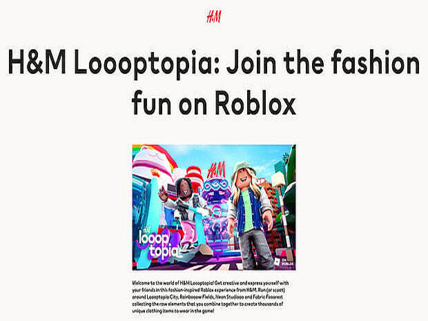H＆Mがロブロックスに進出 リサイクルシステム「Looop」をメタバースで展開 (2023年1月6日掲載) - Peachy - ライブドアニュース
