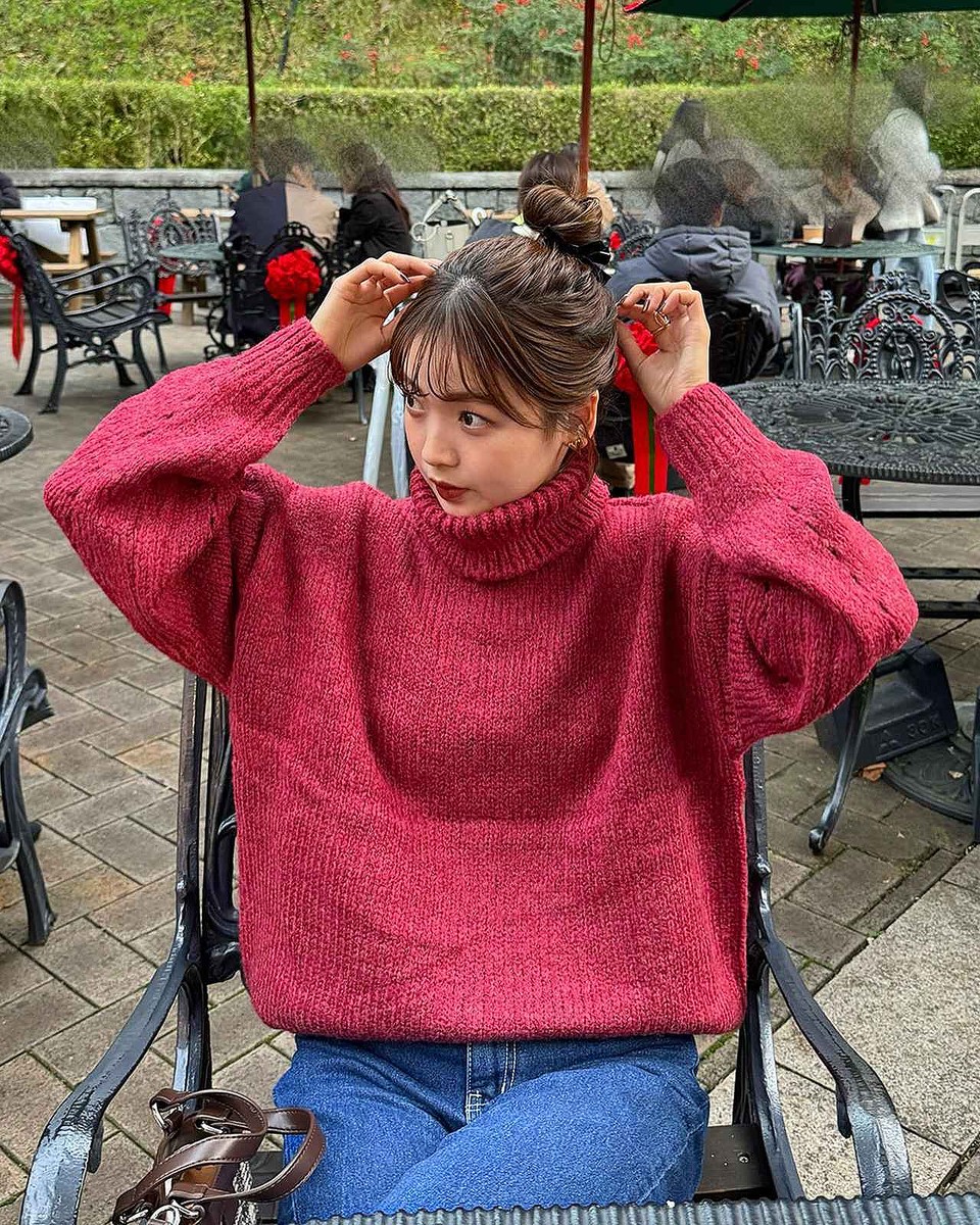 【画像】“冬のモテ服”見つけたーーーッ！【DHOLIC】韓国っぽおしゃれ♡「カラーニット」 5/5 - Peachy - ライブドアニュース