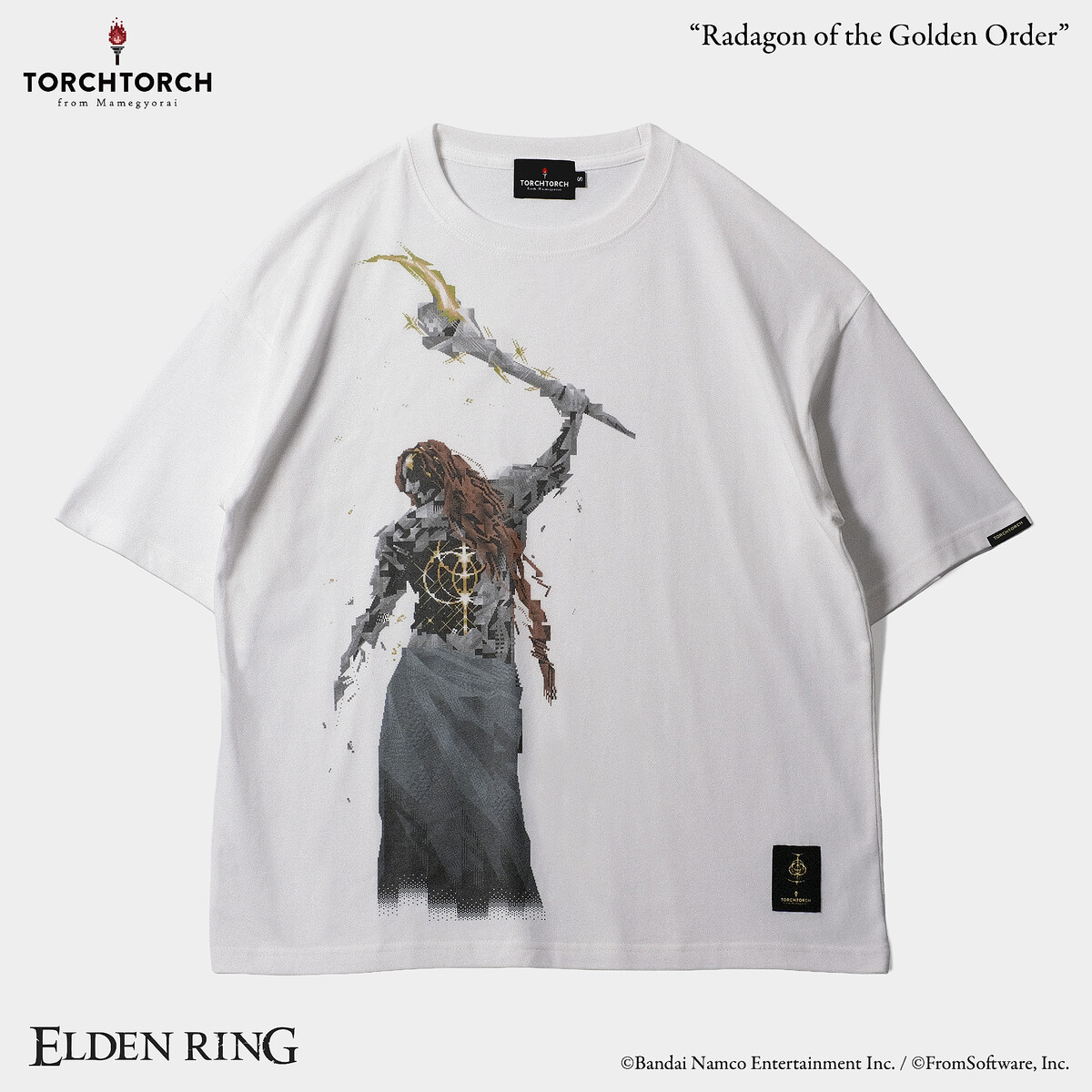 「エルデンリング」×TORCH TORCH、最重要キャラ「黄金律、ラダゴン」のビッグシルエットTシャツが9月発売！ピクセルアート作家・Hermippe氏による描き下ろしデザイン - ライブドアニュース