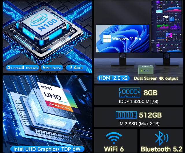 【画像】【速報】2万円の格安パソコン「GMKTEC NucBox G3」大容量版も値下げ、省電力で性能も十分なIntel N100搭載で置き ...
