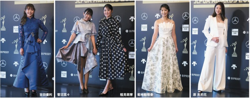 原英莉花、“美スタイル”際立つスーツ姿で魅了！【JLPGAアワード2023】 - ライブドアニュース