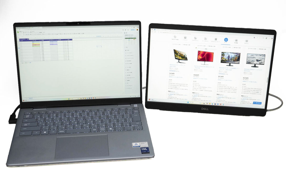 デルから綺麗めモバイルモニター「P1425」発売、新ノートPC「Dell 14 Plus」で試した - ライブドアニュース