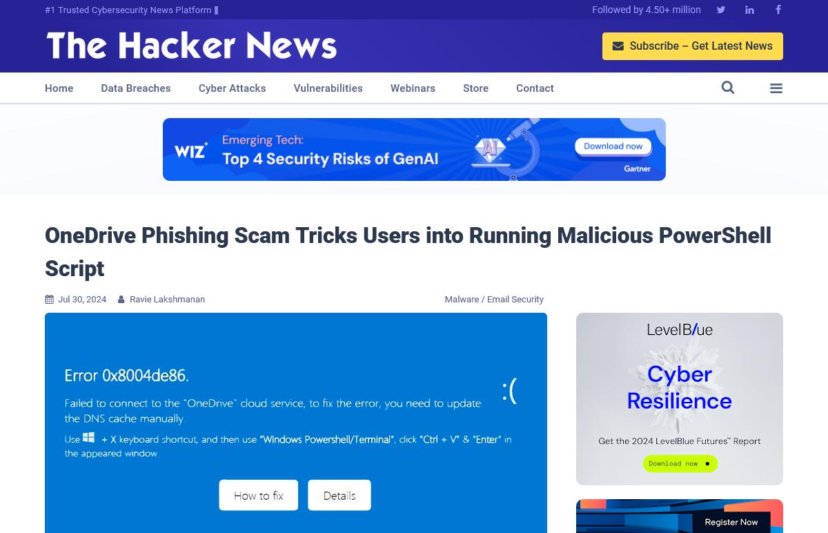 Microsoftユーザーを狙うフィッシング多発、複数ベンダーが警戒呼びかけ - ライブドアニュース