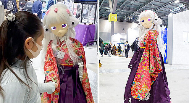 身長125cmのメイド少女ロボット3姉妹が登場！手をつないで歩こう「いつかメイドロボ喫茶を作りたい」MaSiRo Project ...