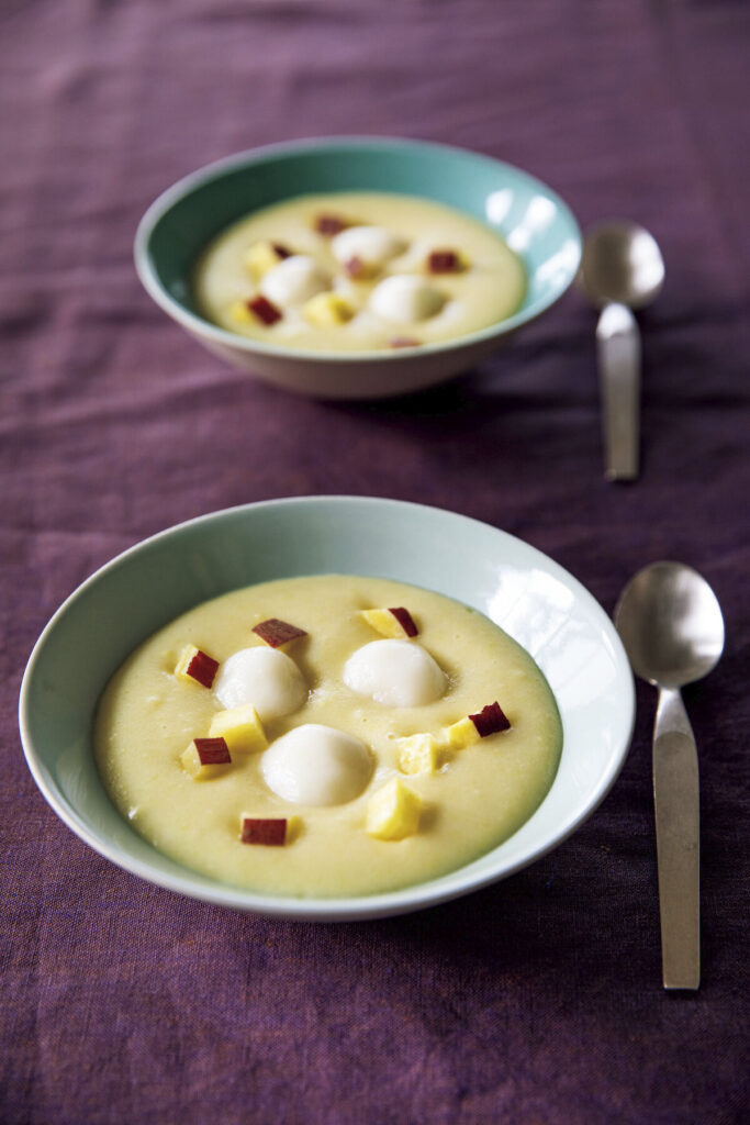 もちもち・なめらか「練乳白玉のさつまいもしるこ」のレシピ｜子どものおやつにも - ライブドアニュース