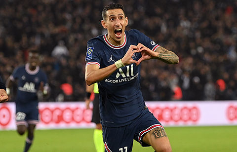 ムバッペ欠場のPSG、ディ・マリア1G1Aで昨季王者に逆転勝利！ 先発メッシがHT交代の不安も《リーグ・アン》 - ライブドアニュース