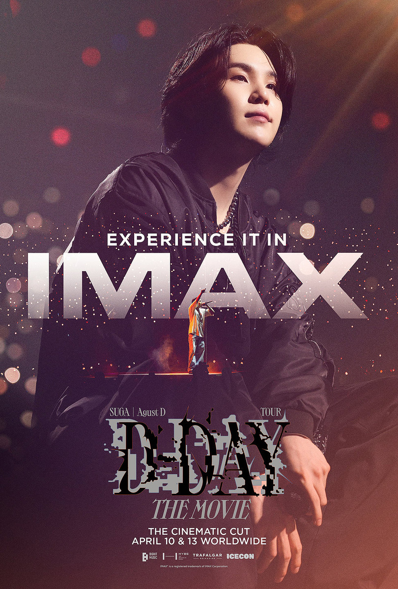 BTS SUGA、映画『SUGA | Agust D TOUR ′D-DAY′ THE MOVIE』のIMAX上映が決定！IMAX版ポスター＆予告映像も公開 - ライブドアニュース