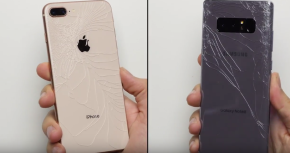 iPhone8 PlusとGalaxy Note 8、ガラスの耐久性は大丈夫？ - ライブドアニュース