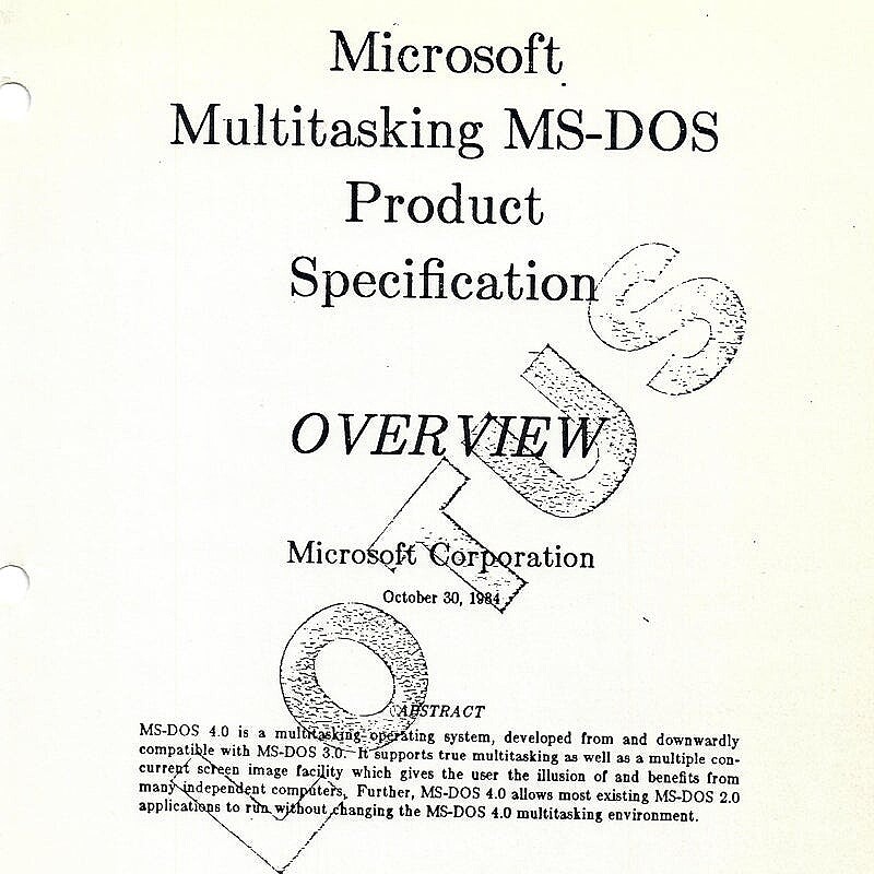 Microsoft、社内に残っていなかったMS-DOS 4.0を各者と協力しオープンソースに (2024年4月26日掲載) - ライブドアニュース