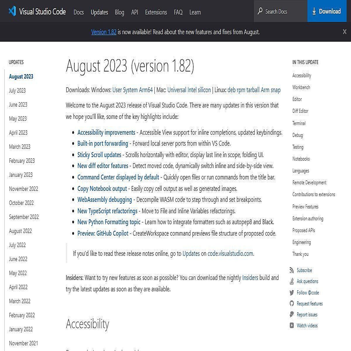 Visual Studio Code 1.82登場、アップデートの注目点は？ (2023年9月8日掲載) - ライブドアニュース