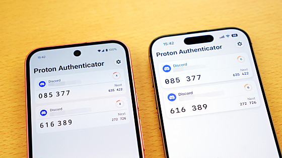 スマホ・PC間で同期できる無料の二要素認証アプリ「Proton Authenticator」レビュー、Android・iOS・Windows・macOS・Linux対応で他アプリからの移行も ...