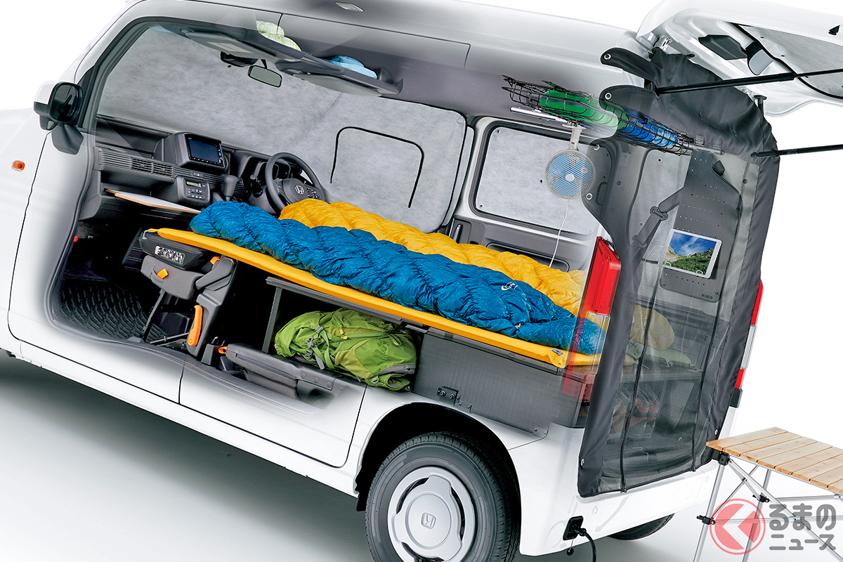 ホンダが新型「軽バン」発売へ！ 車中泊も余裕なフラット仕様になる「N-VAN e：」登場!? 「N-VAN」と何が違うのか - ライブドアニュース