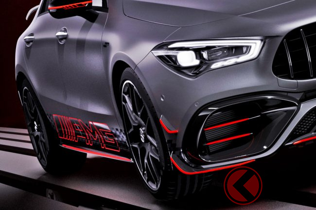 420馬力超えの新型「スポーツセダン」発売！ マットブラック×ド迫力エアロがカッコイイ！ メルセデスAMG「A45／CLA45」に限定車設定 ...