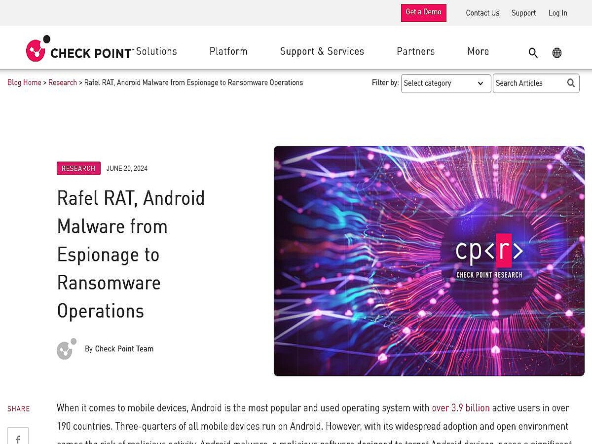 Android向けトロイの木馬「Rafel」、古いデバイスに被害集中 (2024年6月26日掲載) - ライブドアニュース