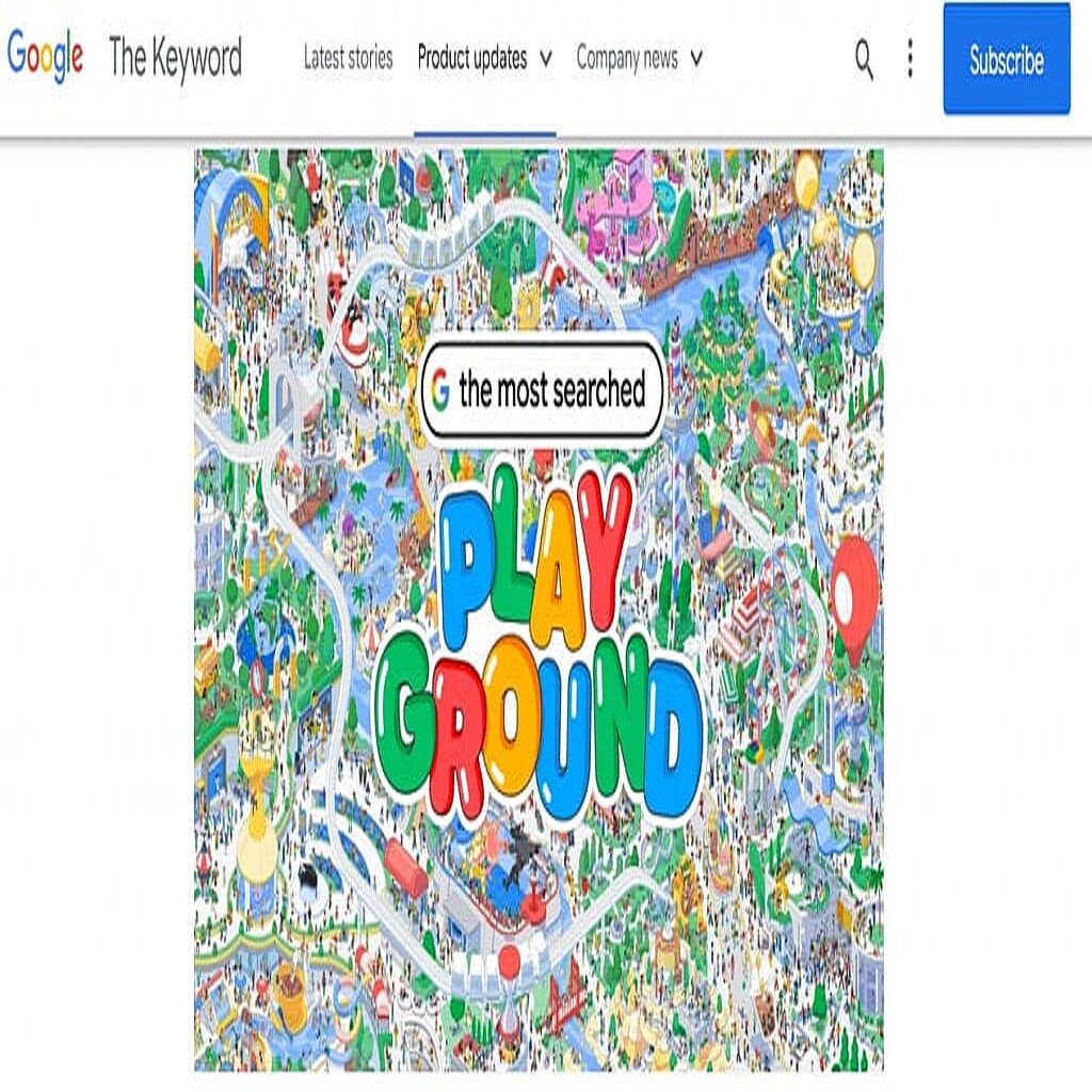 Googleが過去25年間に最も検索されたキーワードを探すゲーム「Most Searched Playground」を公開 (2023年12月 ...