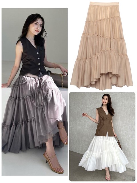 【画像】次々にSOLD OUT中♪SNIDEL・LILY BROWN・FRAY I.Dに名品あり！夏の定番「ティアードスカート」 4/10 - Peachy - ライブドアニュース