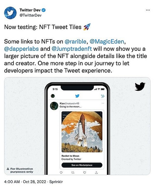 Twitter、ツイートでNFT売買可能な「NFT Tweet Tiles」をテスト中 - ライブドアニュース