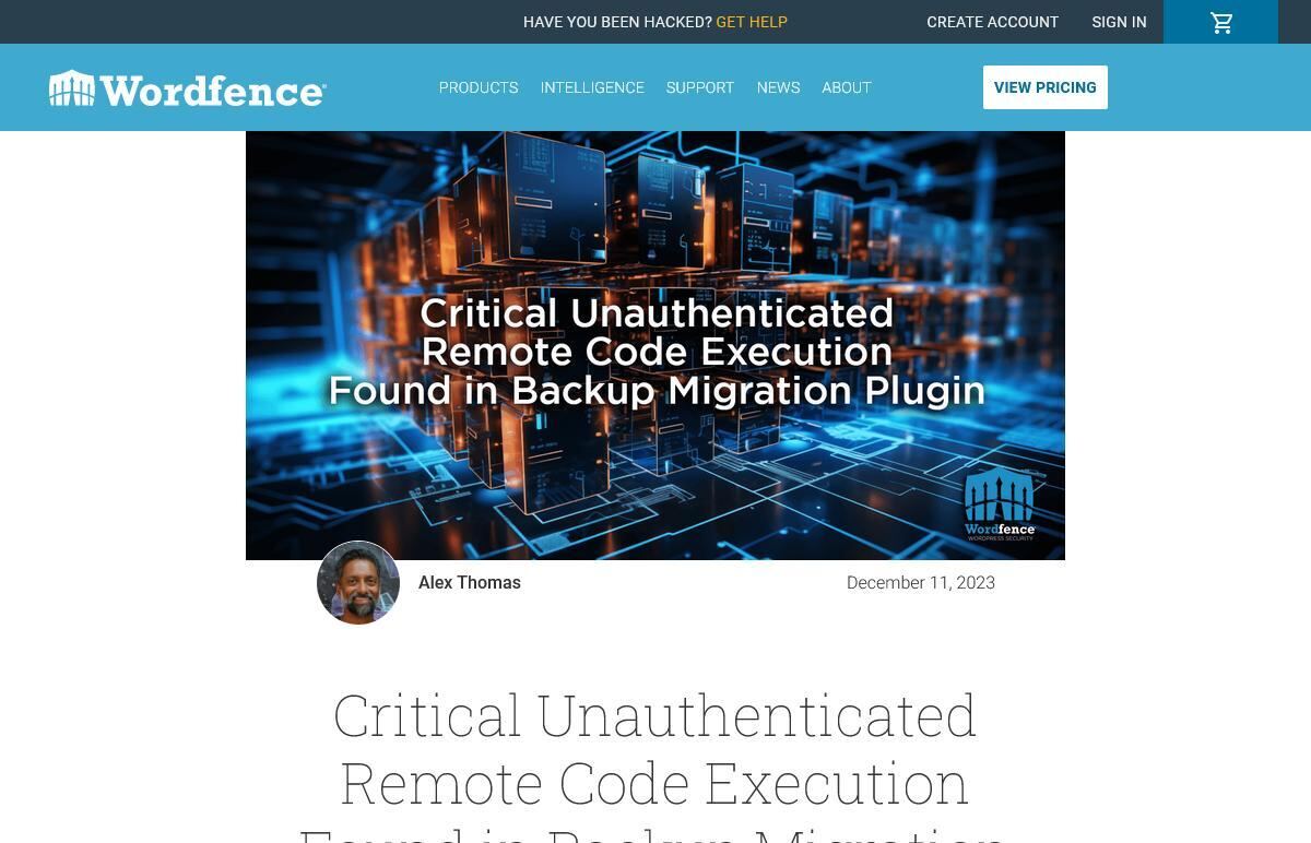 人気WordPressプラグイン「Backup Migration」に緊急の脆弱性、更新を - ライブドアニュース