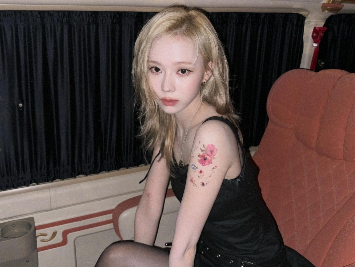 aespaのWINTER、腕に大きな花のタトゥー？妖精のようなビジュアルの近況ショット - ライブドアニュース