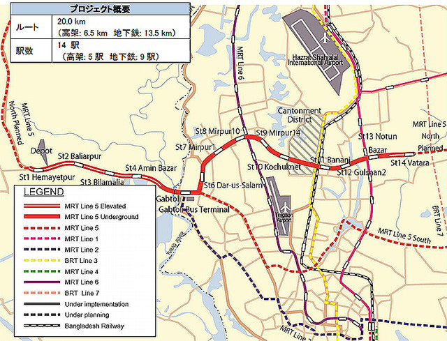 日本工営がバングラデシュ ダッカ都市交通 MRT5号北線 整備事業を受注 (2020年8月12日掲載) - ライブドアニュース