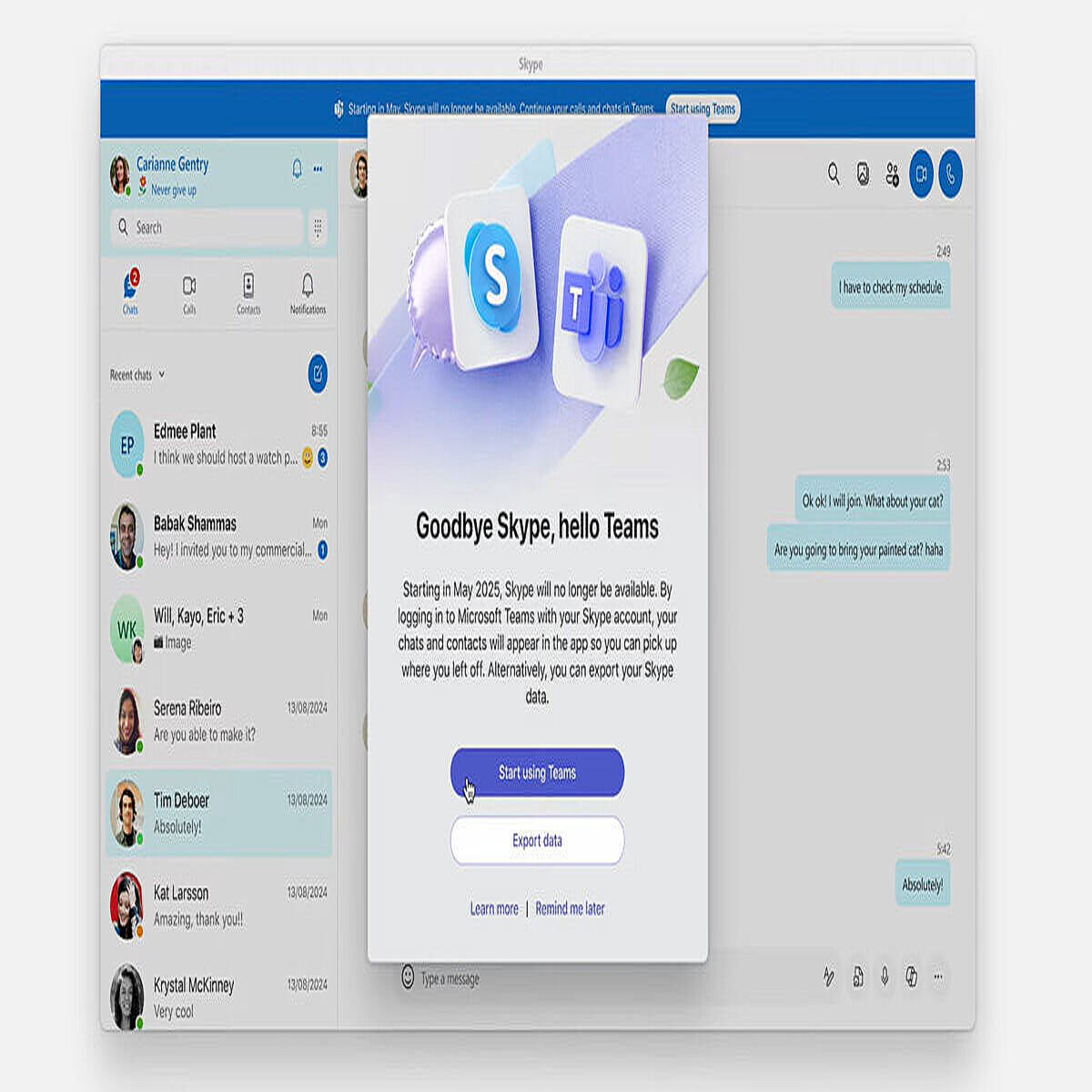 米Microsoftは「Skype」を2025年5月に終了すると発表 22年の歴史に終止符 (2025年3月1日掲載) - ライブドアニュース