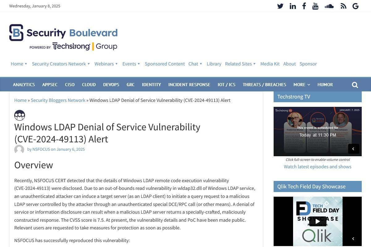 Windows LDAPに脆弱性、Windows 11/10対象 - アップデートを - ライブドアニュース