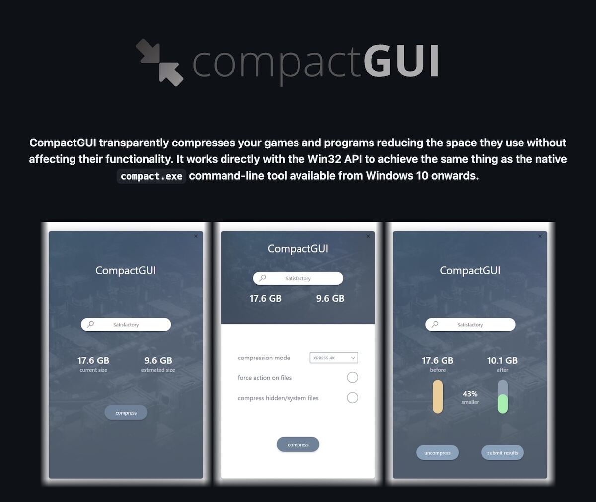 Windows 10や11の容量を一気に削減、圧縮ツール「CompactGUI」の可能性 - ライブドアニュース