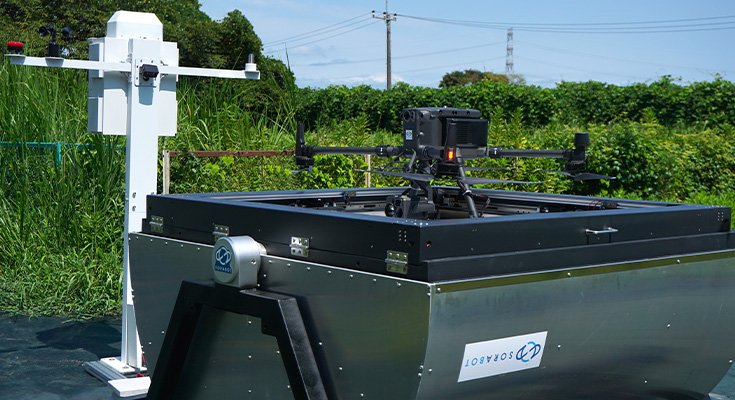 DJI製ドローンの自動充電と遠隔操縦に対応「産業用ドローンポート」をSORABOTが提供開始 広域での無人運用が可能に - ライブドアニュース