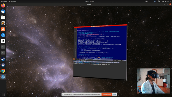 VR空間にLinuxのデスクトップを表示して作業可能なオープンソースソフトウェア「Simula」 - ライブドアニュース