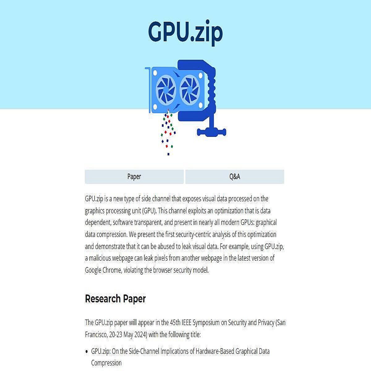 GPUにデータ窃取の脆弱性「GPU.zip」発見、Google Chromeも影響あり (2023年9月29日掲載) - ライブドアニュース