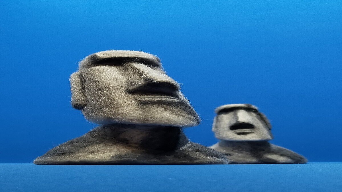 手芸で「あのモアイ」が完成 高すぎる再現度に「BGMの脳内再生余裕」 (2023年2月18日掲載) - ライブドアニュース