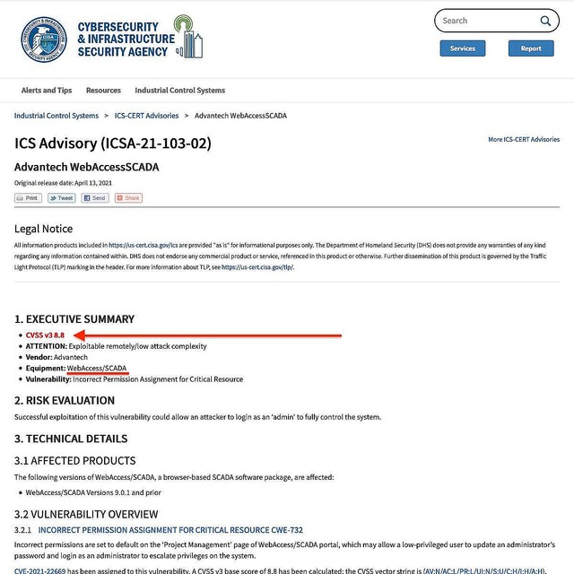 Advantech WebAccess/SCADAに管理者パスワードを変更できる脆弱性 - JPCERT/CC (2021年4月16日掲載) - ライブドアニュース