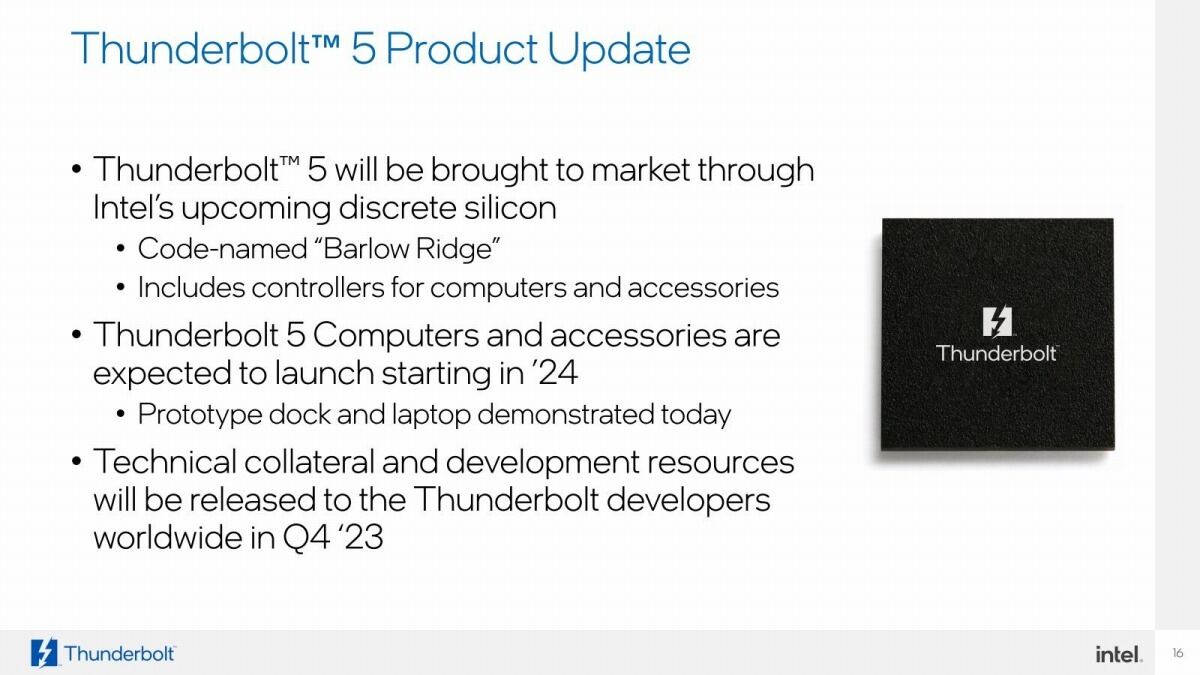 【画像】Intel、Thunderbolt 5の詳細を公開 - 製品は2024年、最大120Gbpsで通信 8/8 - ライブドアニュース