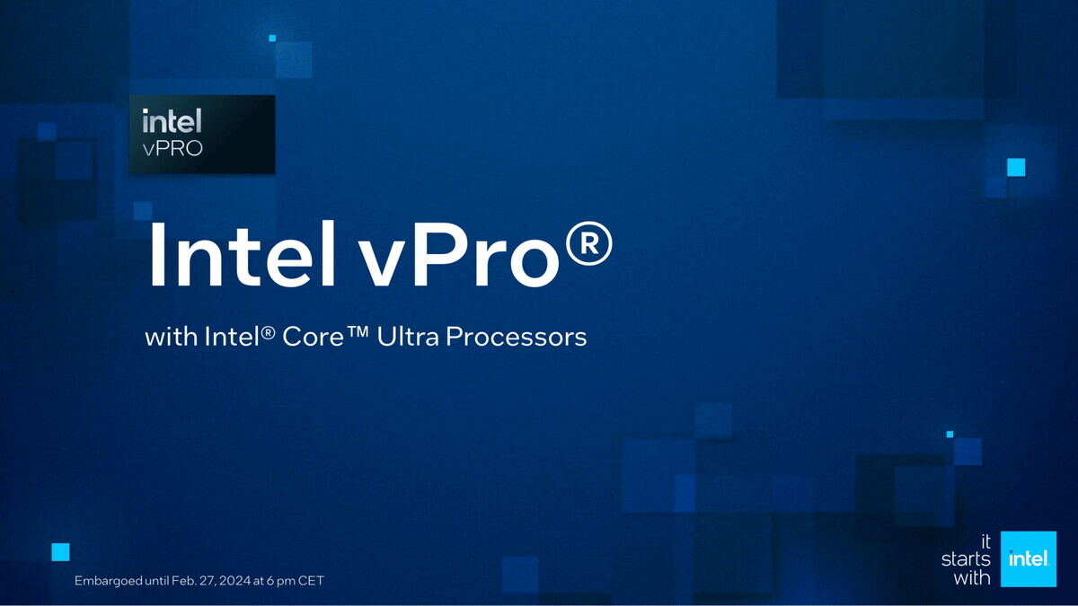 モバイル向け「Intel Core Ultra vPro」発表 - 第14世代Core vProはデスクトップ向けのみに - ライブドアニュース