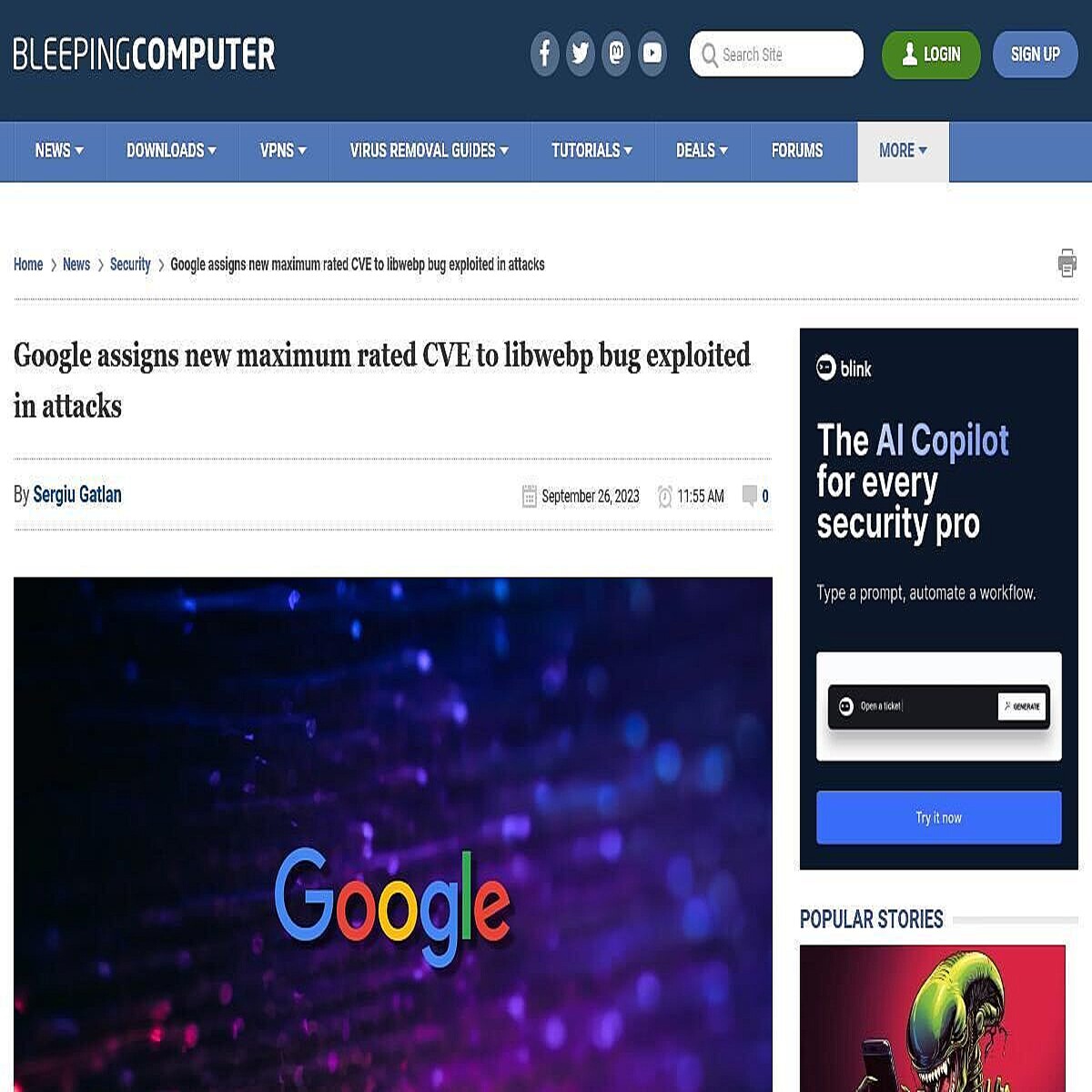 WebPライブラリに緊急の脆弱性、Googleが公開するまでの顛末とは (2023年9月28日掲載) - ライブドアニュース