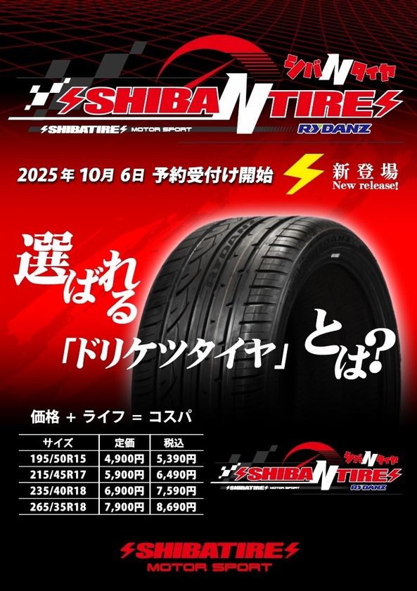 ロングライフと滑りやすさを両立！シバタイヤ スポーツタイヤ「SHIBA N TIRE(シバNタイヤ)」 - ライブドアニュース